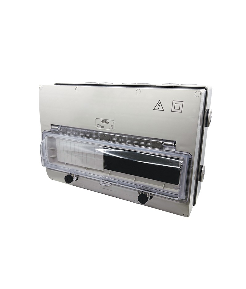 TRADER Buffalo Switchboard 13 Module IP66 100A Grey - Shannon Electrics ...