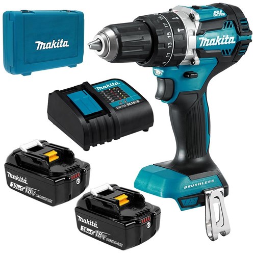 Makita 18v drill with 2 batteries store